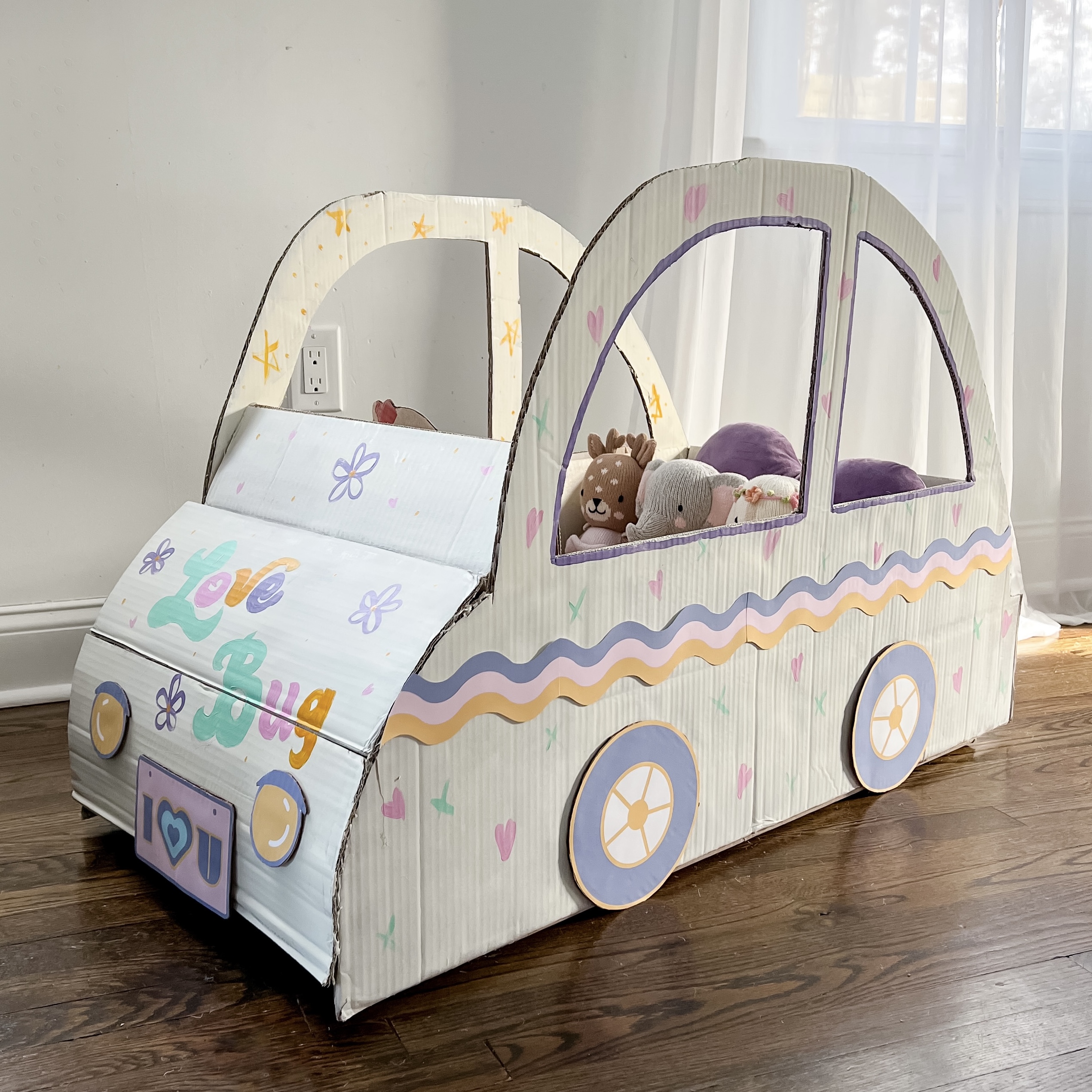 Cardboard Punch Buggy DIY Collab x Hopscotch City – CRAFTING WITH CRAZY